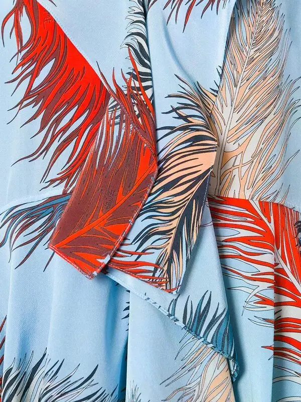 Emilio Pucci Feather Print Silk Top
