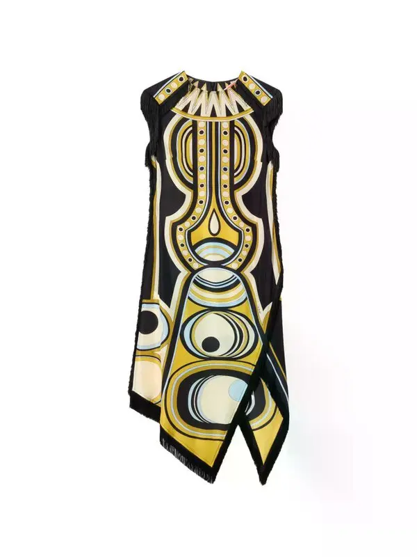 La DoubleJ Scarf Dress In Sanctuary Print Silk Voile