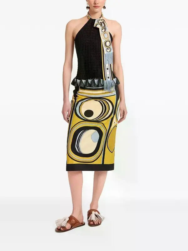 La DoubleJ Sanctuary Motif Pencil Skirt