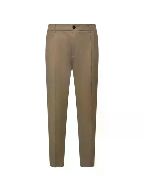 BE ABLE Riccardo Pleated-front Tapered Trousers - Brown