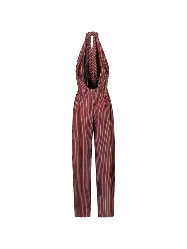 Andamane Amber Striped Halterneck Jumpsuit