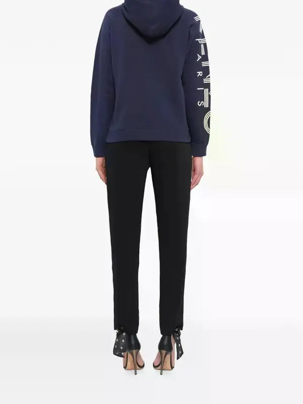 Kenzo Logo Print Hoodie - Blue