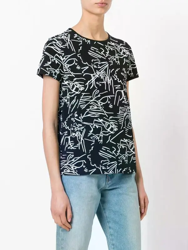 Kenzo Contrast Sketch Face T-shirt