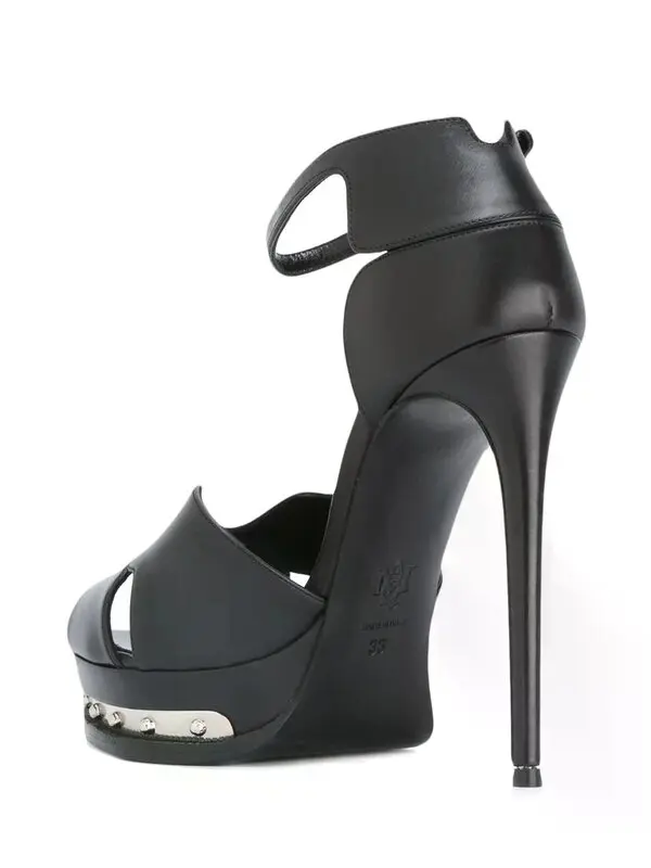 Alexander McQueen Hobnail Platform Stiletto Sandals