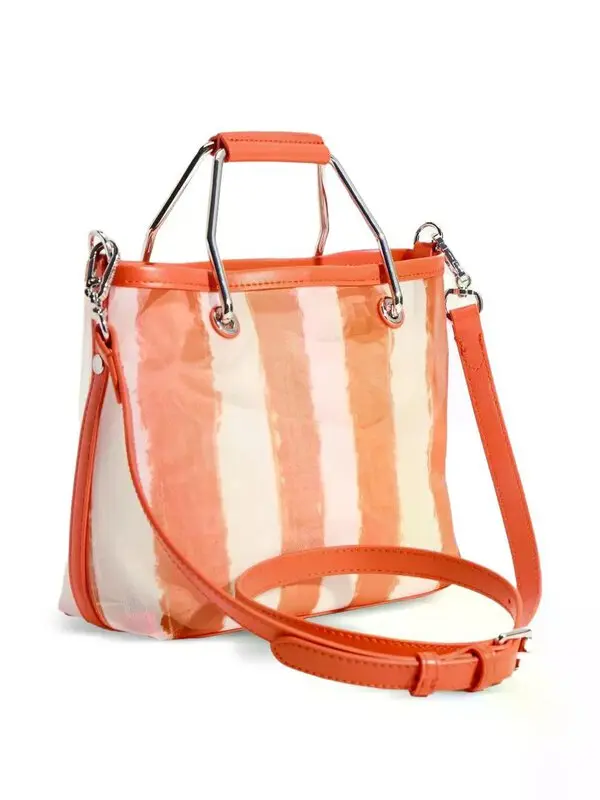 Karl Lagerfeld Ikon Striped Mesh Tote Bag