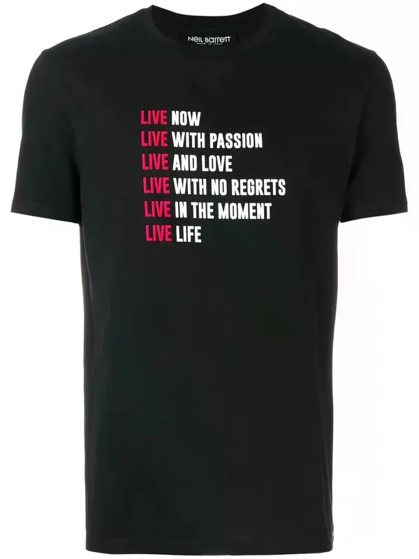 Neil Barrett Slogan Print T-shirt