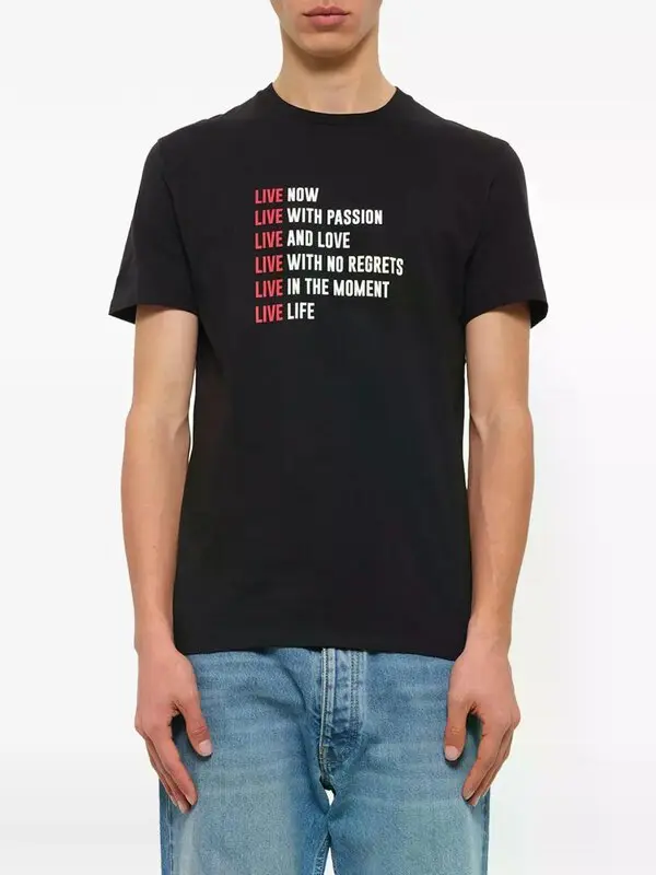 Neil Barrett Slogan Print T-shirt - Black
