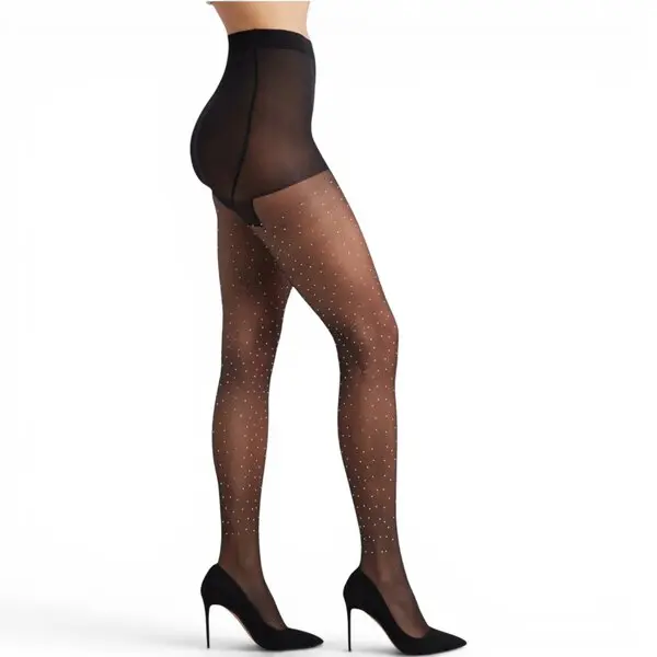 HIGH HEEL JUNGLE BY KATHRYN EISMAN Dream Crystal Tights - Black