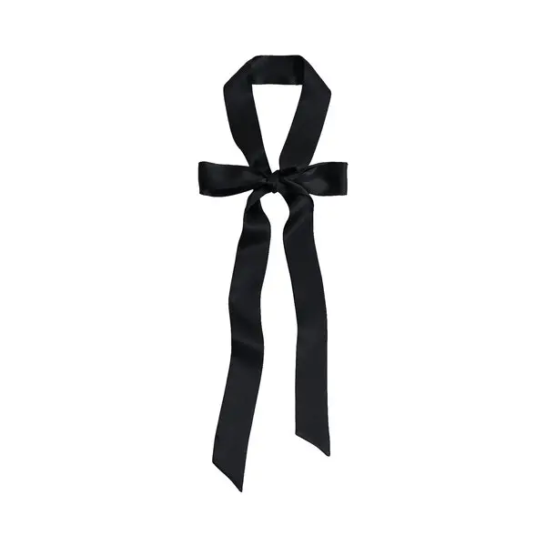 LOST PATTERN La Collectionneuse" Silk Ribbon Scarf - Black