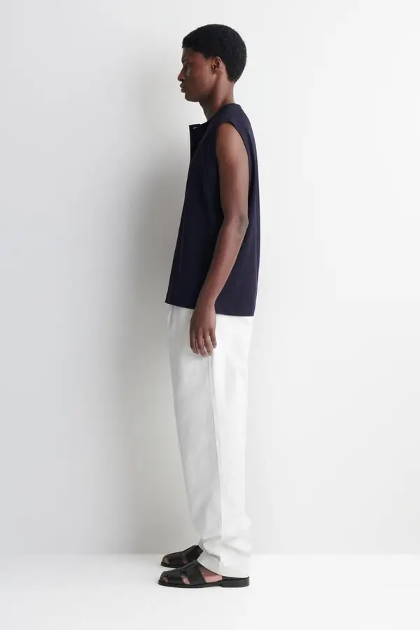Cos Cotton Henley Tank Top