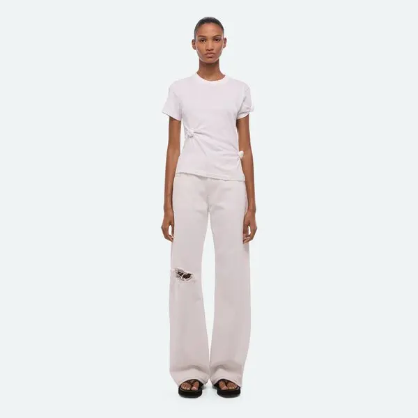 Helmut Lang Knotted Baby Tee - White