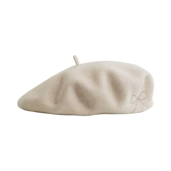 LOST PATTERN Bon Chic Wool Beret - White