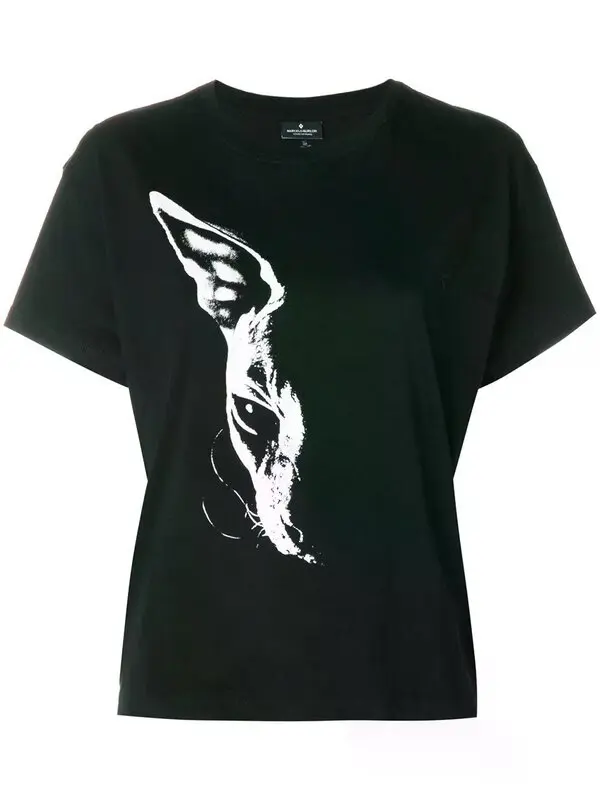 COUNTY OF MILAN Cat Print T-shirt - Black