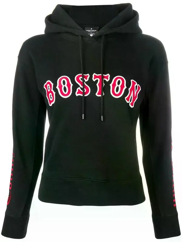 COUNTY OF MILAN Marcelo Burlon Boston Script Hoodie - Black