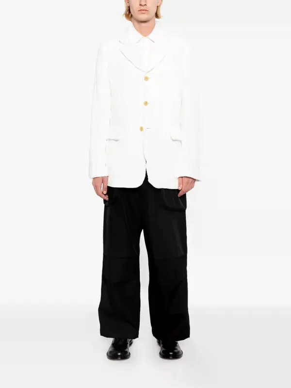 Comme Des Garçons Textured Blazer - White