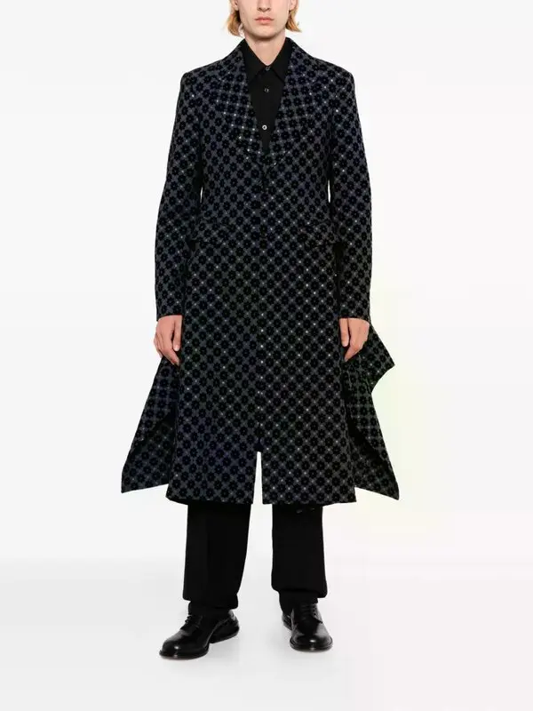Comme Des Garçons Geometric-print Coat