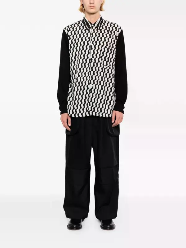 Comme Des Garçons Geometric-print Shirt