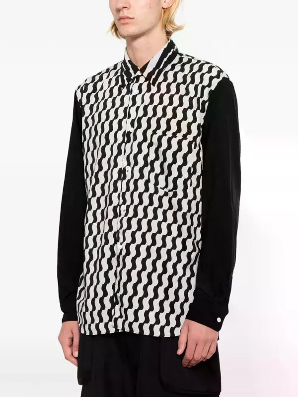 Comme Des Garçons Geometric-print Shirt