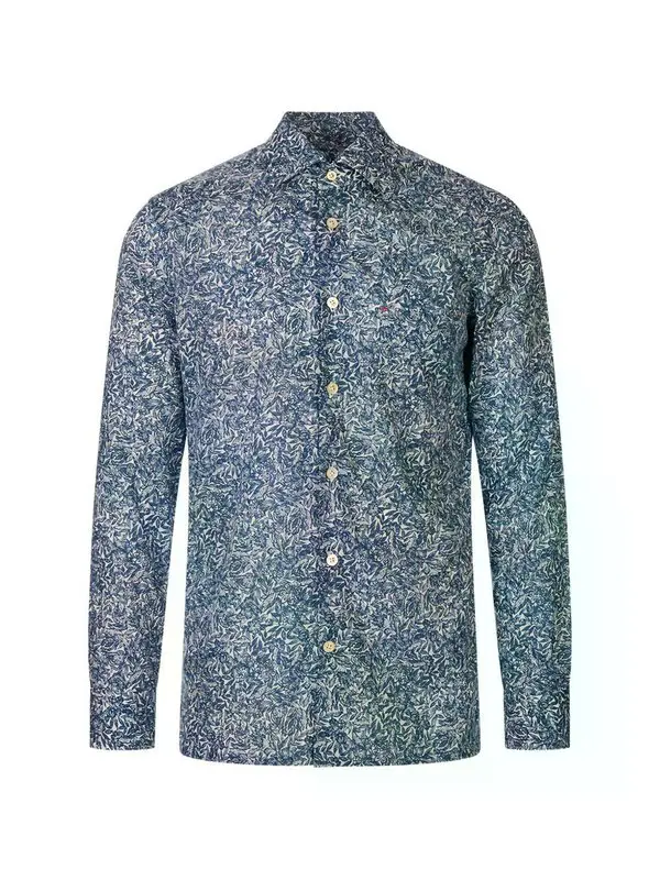 Kiton Floral-print Long-sleeve Shirt