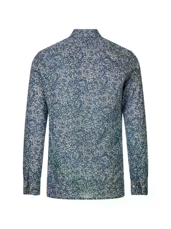 Kiton Floral-print Long-sleeve Shirt