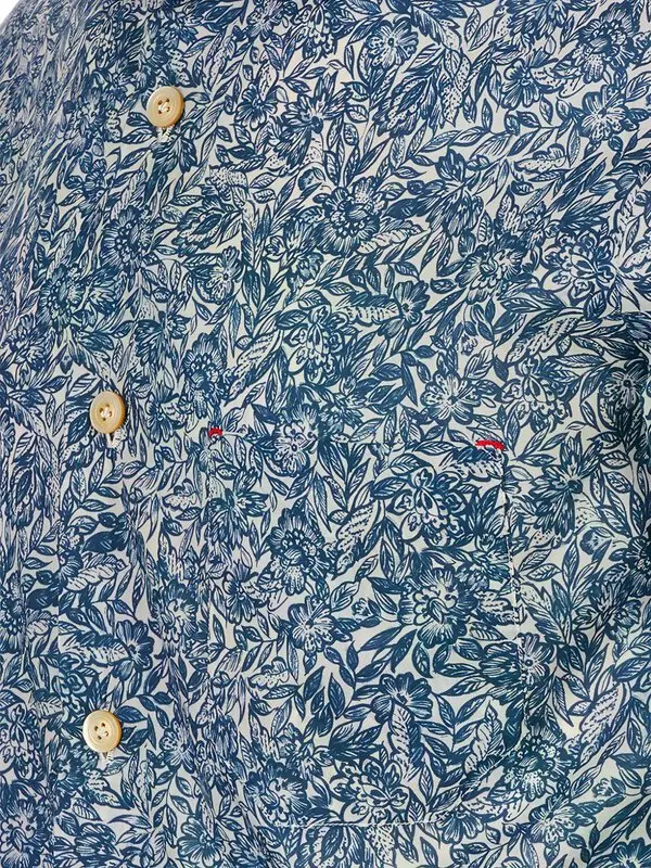 Kiton Floral-print Long-sleeve Shirt