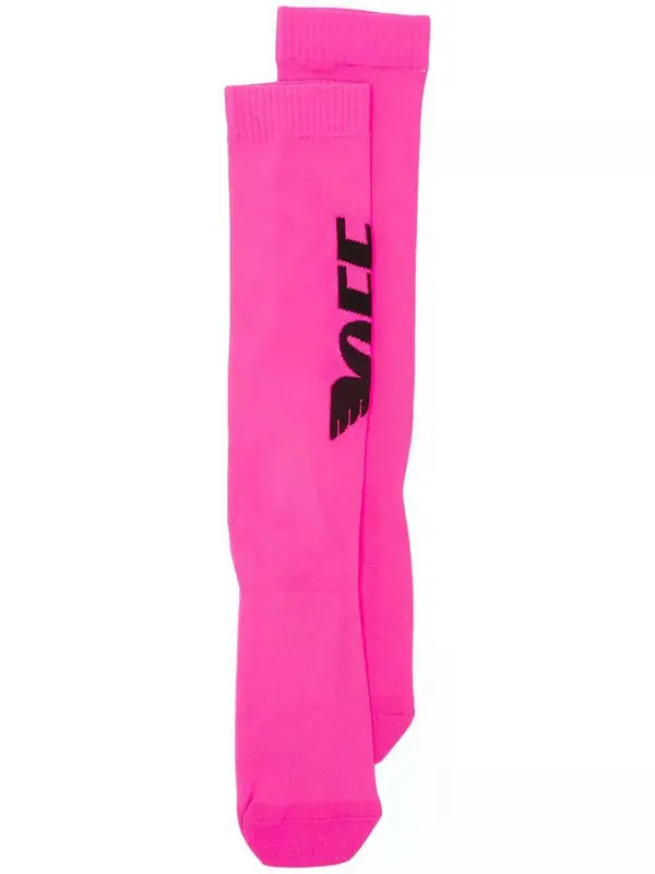 Off-White Logo Knit Socks - Pink