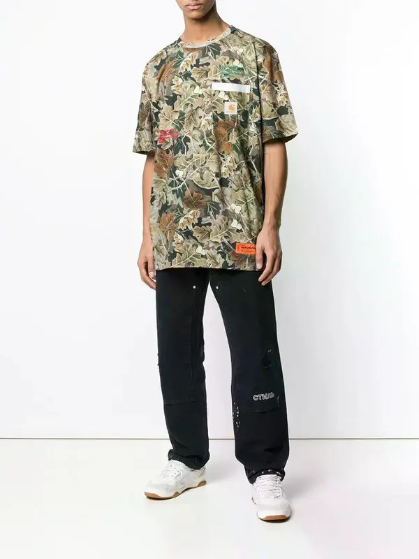 Heron Preston Leaf Print T-shirt - Green