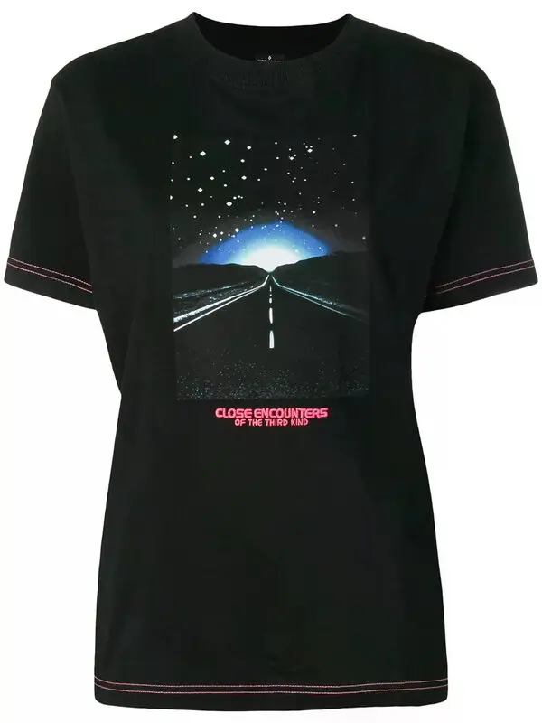 COUNTY OF MILAN X Close Encounters Contrast Printed T-shirt - Black