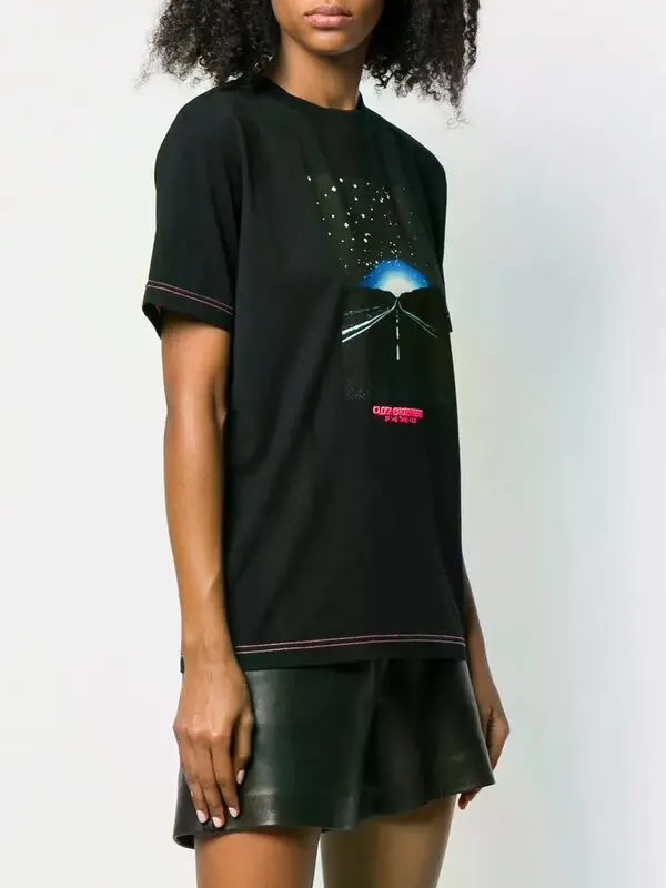 COUNTY OF MILAN X Close Encounters Contrast Printed T-shirt - Black