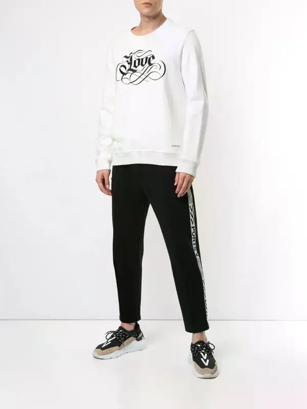 PORTS V Embroidered Love Sweatshirt - White