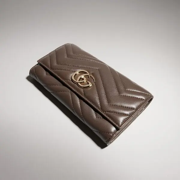 Gucci Gg Marmont Continental Wallet Leather - Brown