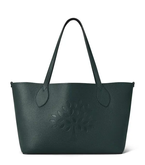 Mulberry Leather Tree Tote Bag - Green