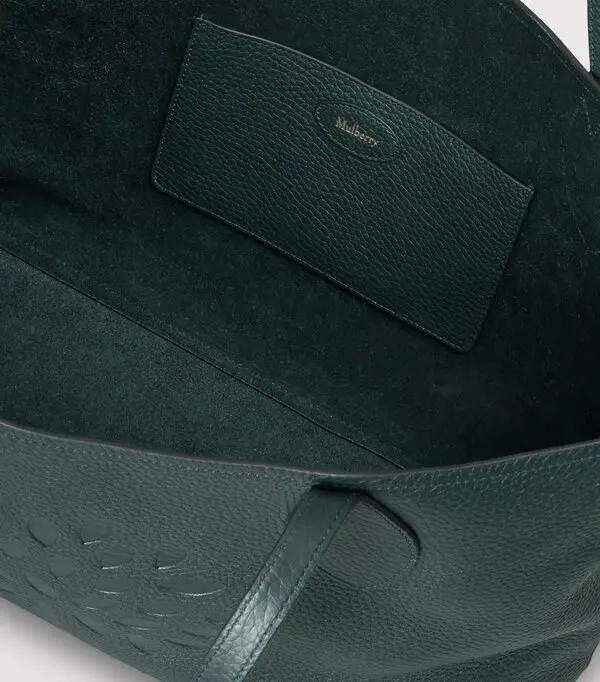 Mulberry Leather Tree Tote Bag - Green