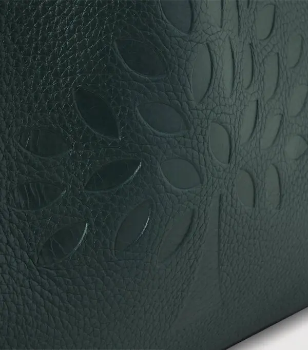 Mulberry Leather Tree Tote Bag - Green