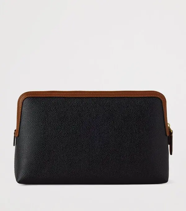 Mulberry Medium Scotchgrain Cosmetic Pouch - Black