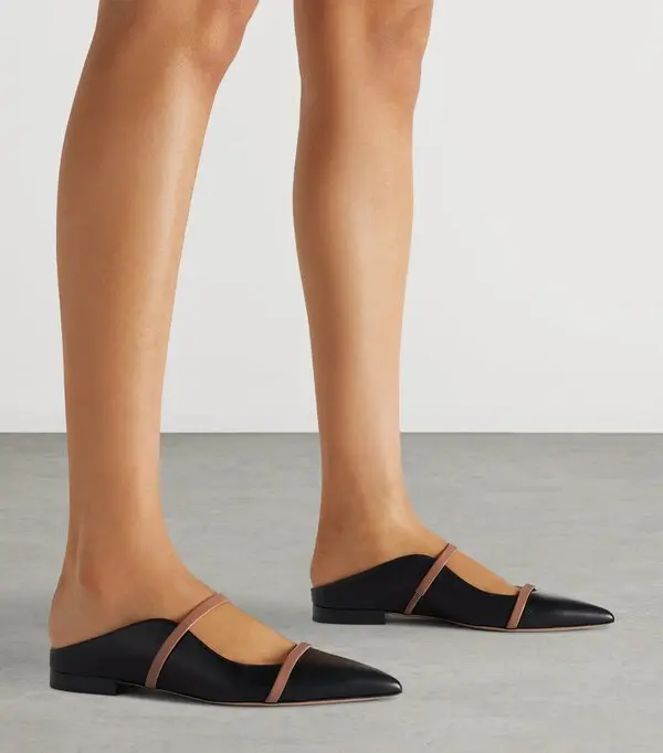 MALONE SOULIERS Leather Maureen Mules - Black