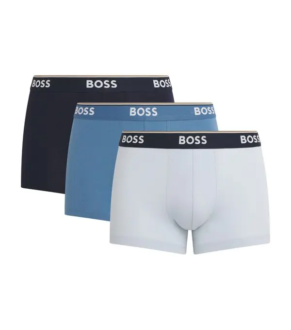 BOSS Stretch-cotton Power Trunks - Blue