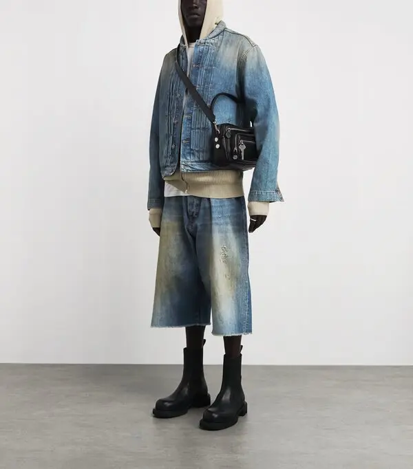 424 Oversized Big Daddy Denim Shorts - Blue