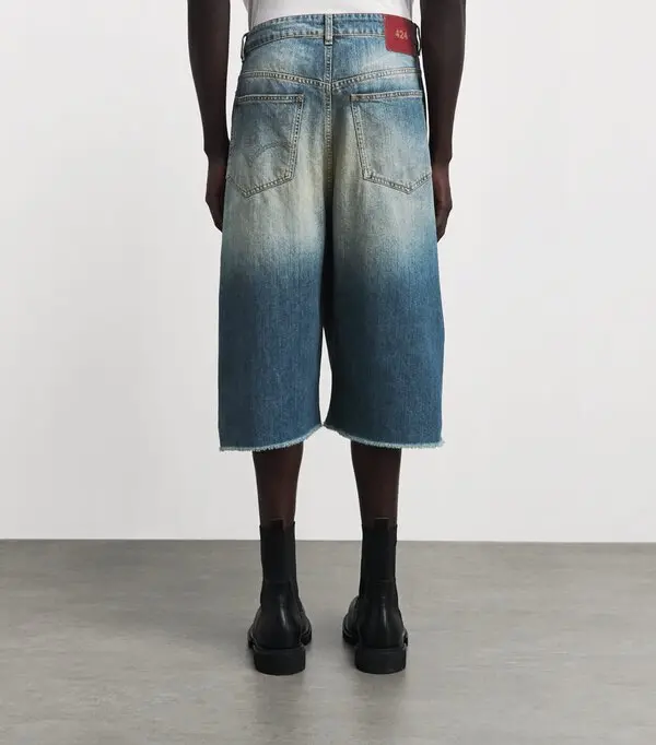 424 Oversized Big Daddy Denim Shorts - Blue