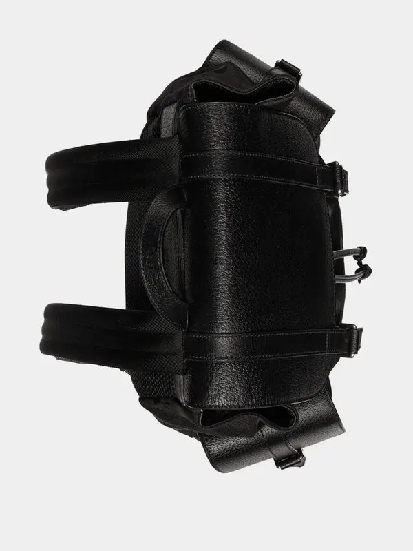 Gucci Jumbo Gg Canvas Leather Trimmed Backpack