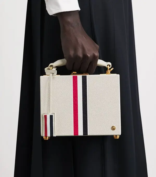 Thom Browne Grained Leather Attaché Top-handle Bag
