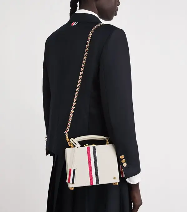 Thom Browne Grained Leather Attaché Top-handle Bag