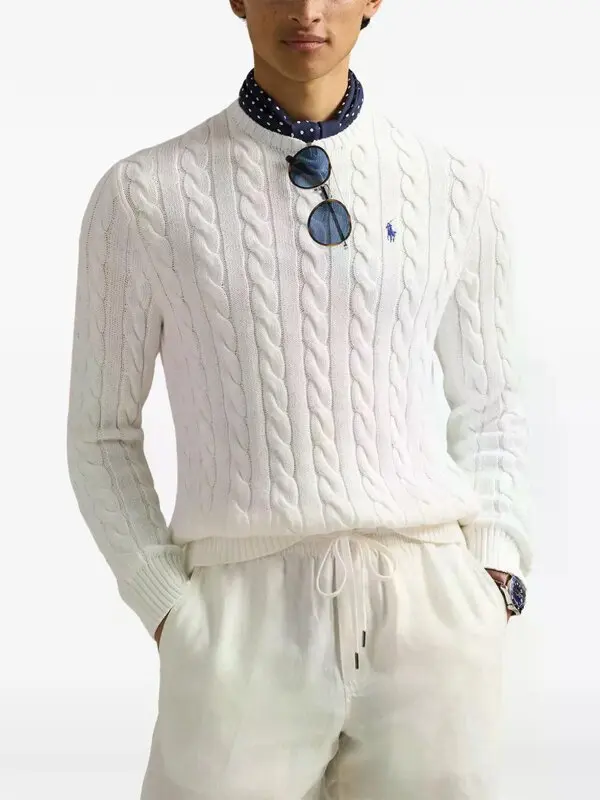 Polo Ralph Lauren Cable Knit Embroidered Logo Sweater