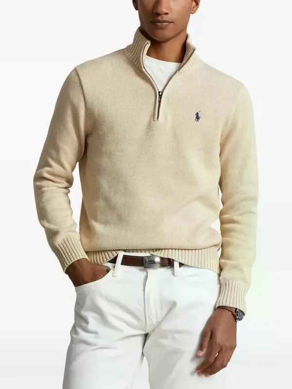 Polo Ralph Lauren Quarter-zip Embroidered Logo Sweater