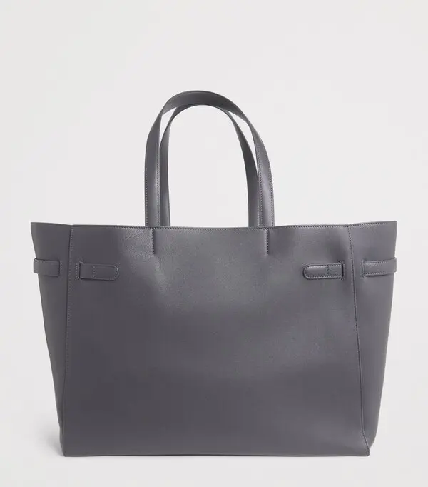 Thom Browne Leather Cabas Tote Bag