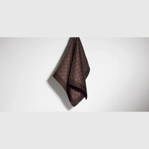 Gucci Gg Silk Twill Jacquard Carr