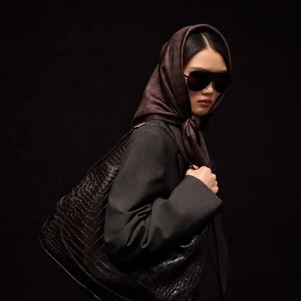 Gucci Gg Silk Twill Jacquard Carr