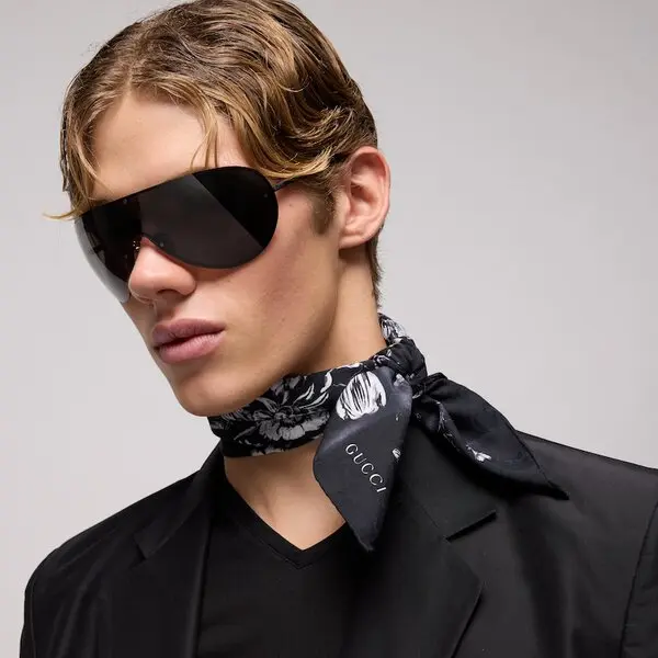 Gucci Cotton Silk Jacquard Pocket Square