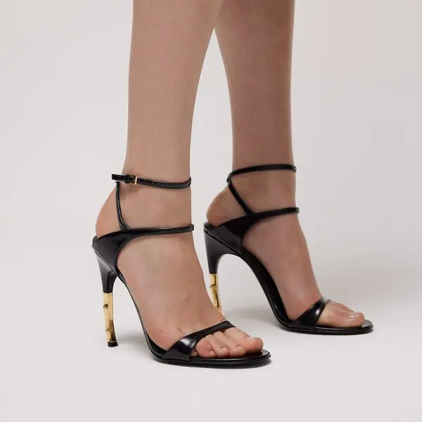 Gucci Castello Leather Sandal - Black