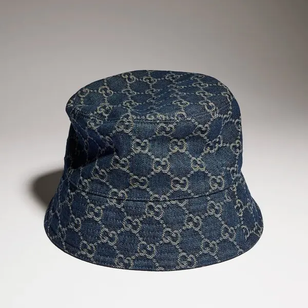 Gucci Gg Denim Bucket Hat - Blue